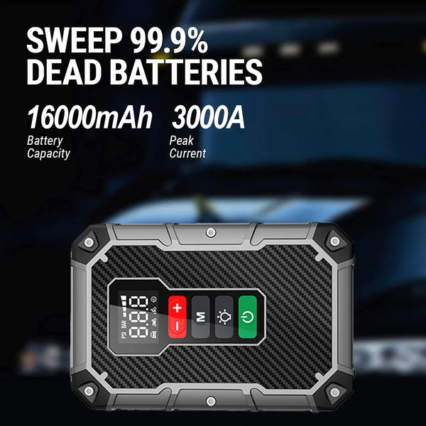 JA300 3000A Jump Starter with Air Compressor – Lighthouse